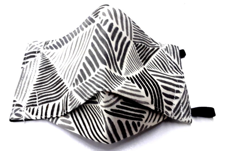 Cotton FITTED Face Masks With Nose and Chin Gussets, 2 ADJUSTABLE Skull ...