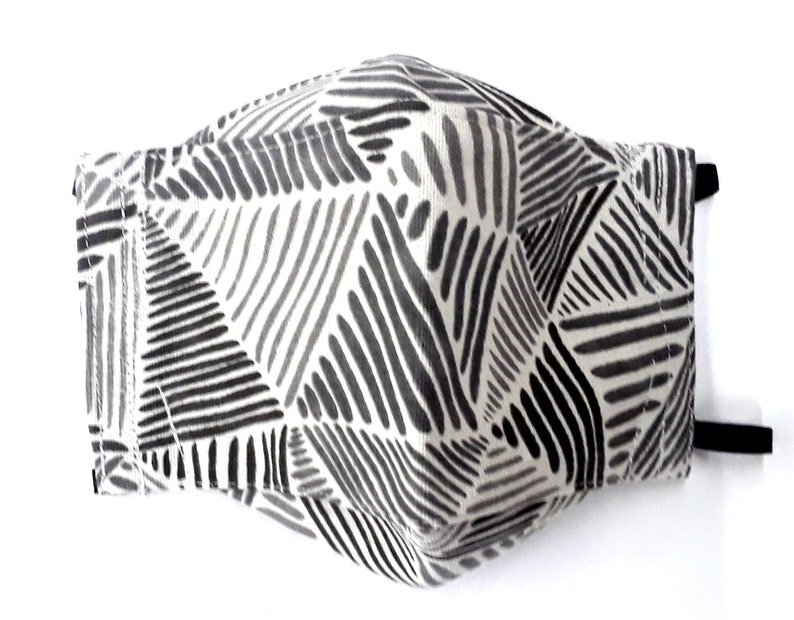 Cotton FITTED Face Masks With Nose and Chin Gussets, 2 ADJUSTABLE Skull ...