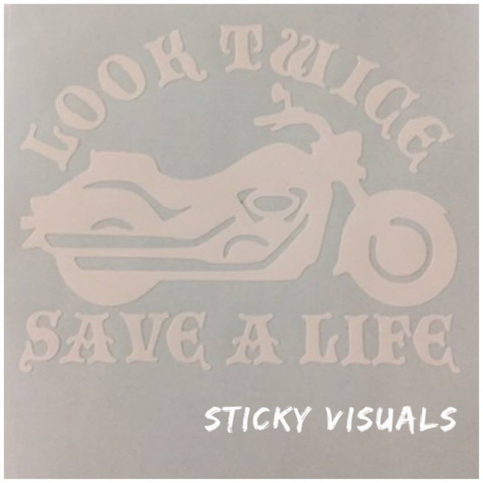 Look Twice Save a Life Motorcycle Window Decal Sticker Save a Biker ...