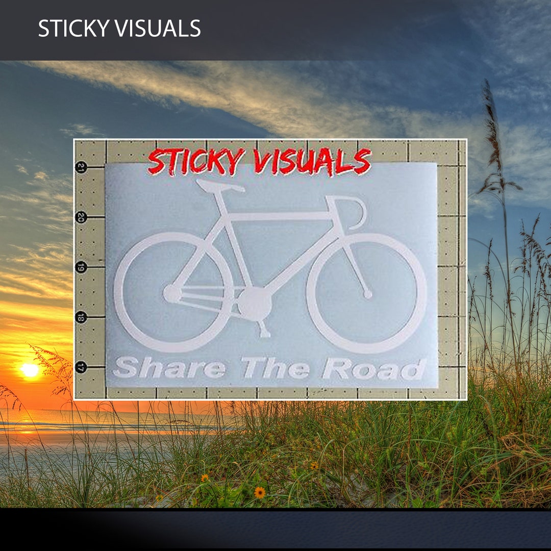 Bicycle Share the Road Window Decal Sticker #bicycle #streetbicycle # ...