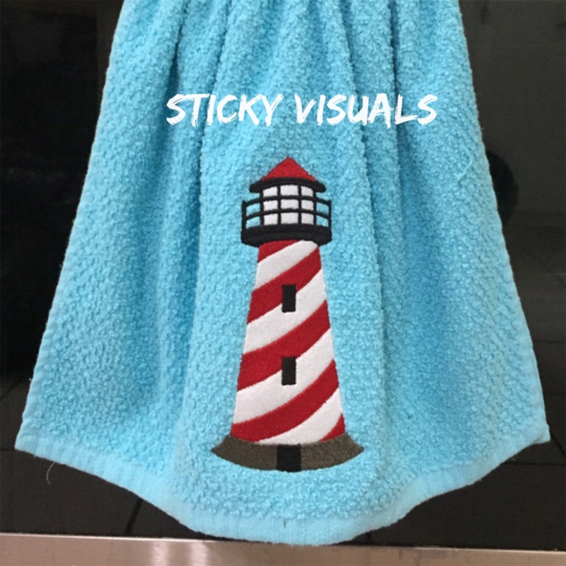 Lighthouse Kitchen Oven Door Towel Pick Color Embroidered - Etsy