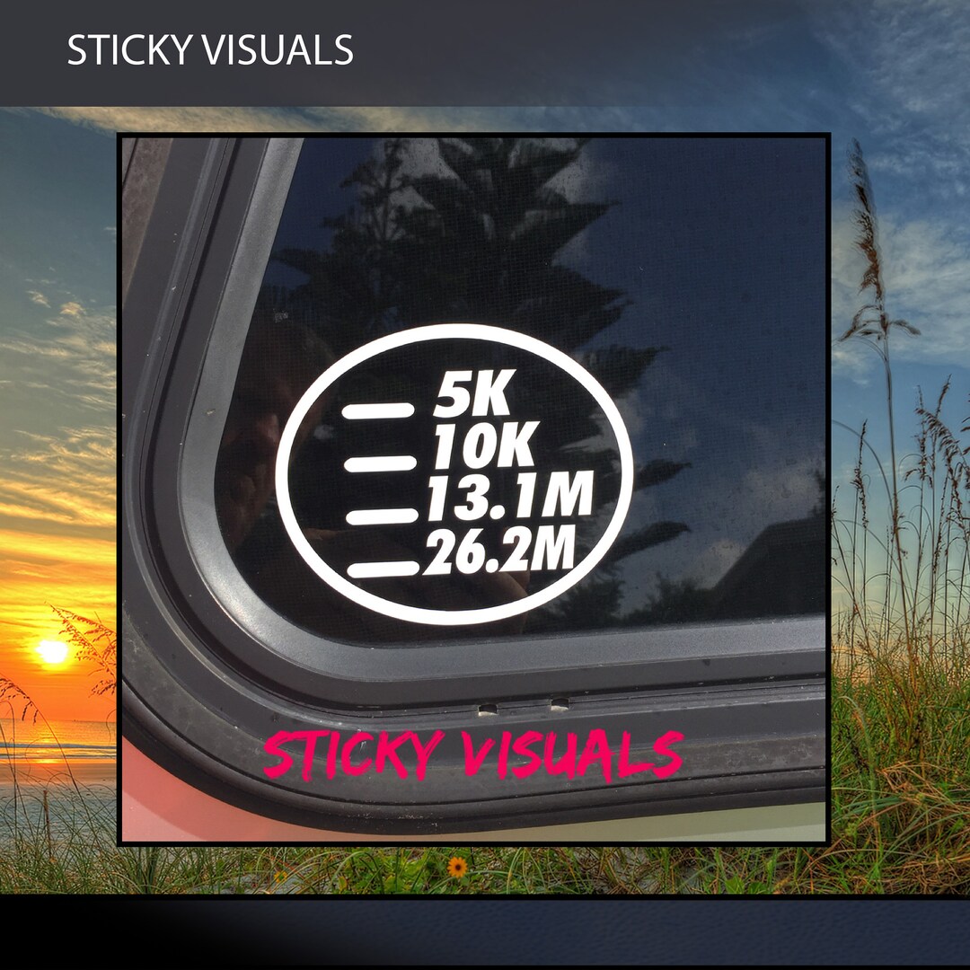 Runner Milestones Marathon Window Decal Sticker Running #bicycle # ...