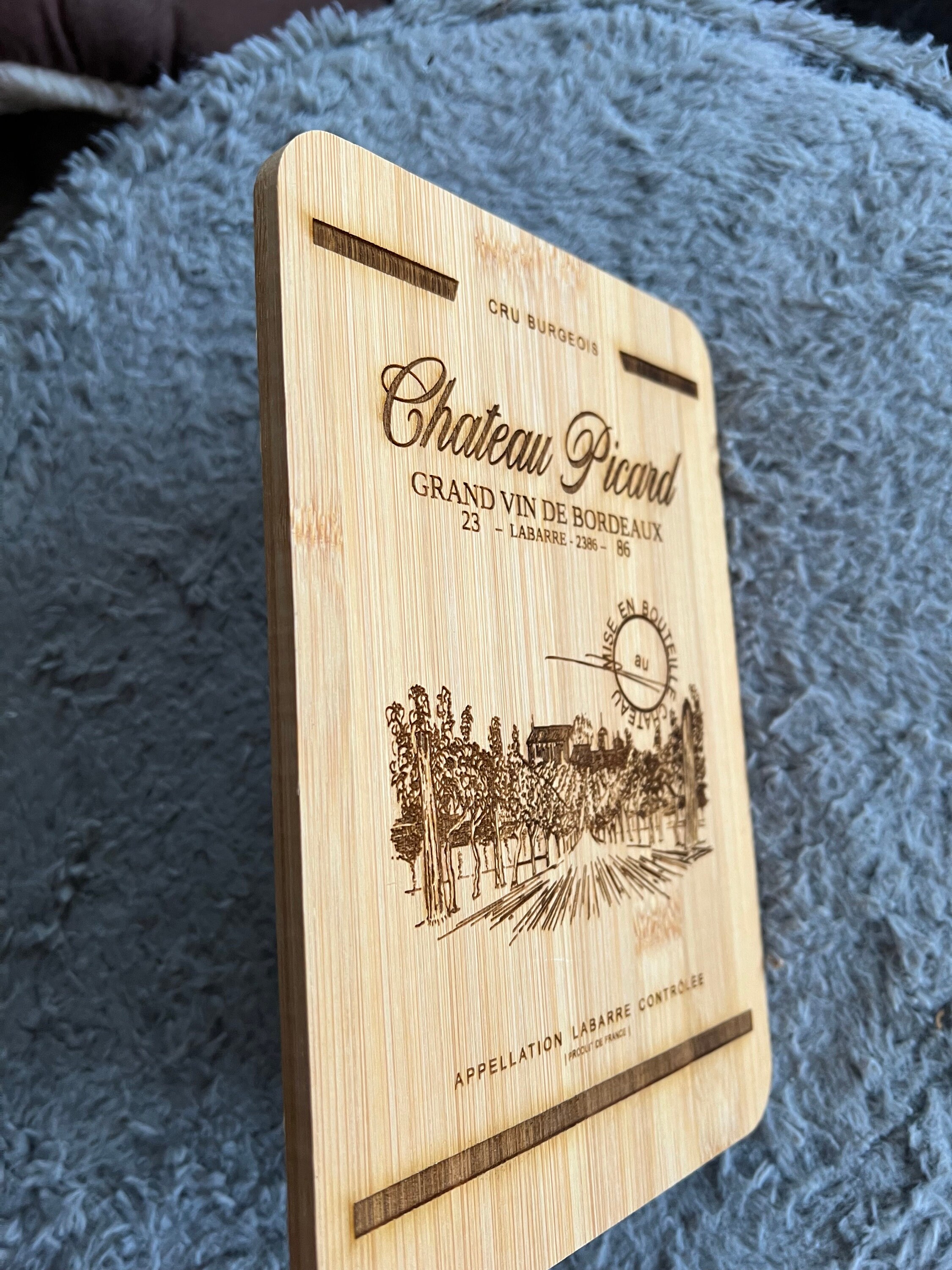 Mini Custom Laser Engraved Star Trek Inspired Chateu Picard Cutting ...