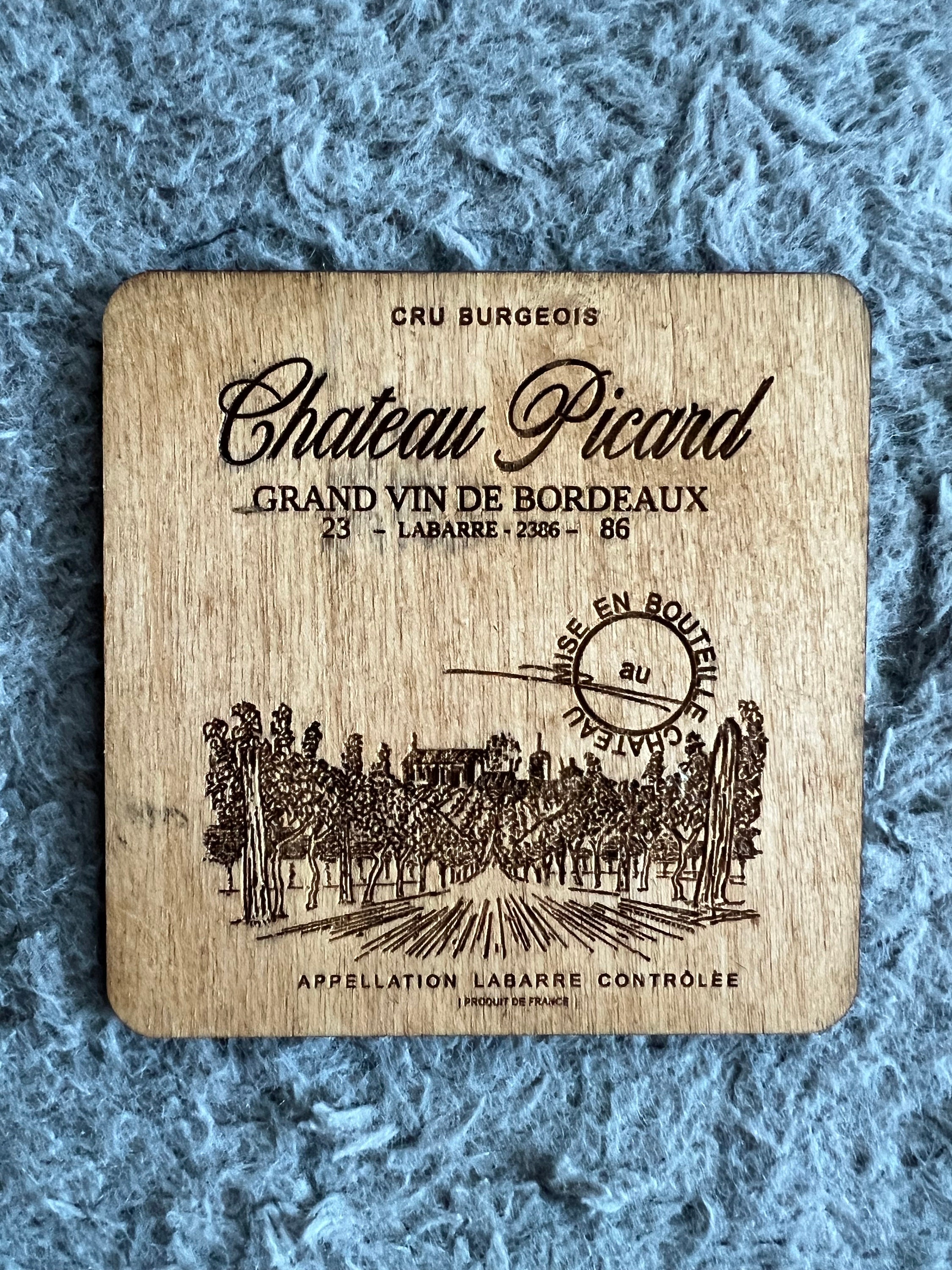 Chateau Picard Laser Engraved Wood Coaster Inspired by Star Trek Picard ...