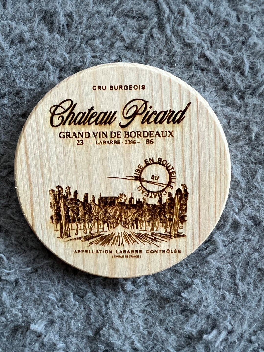 Chateau Picard Laser Engraved Wood Coaster Inspired by Star Trek Picard ...