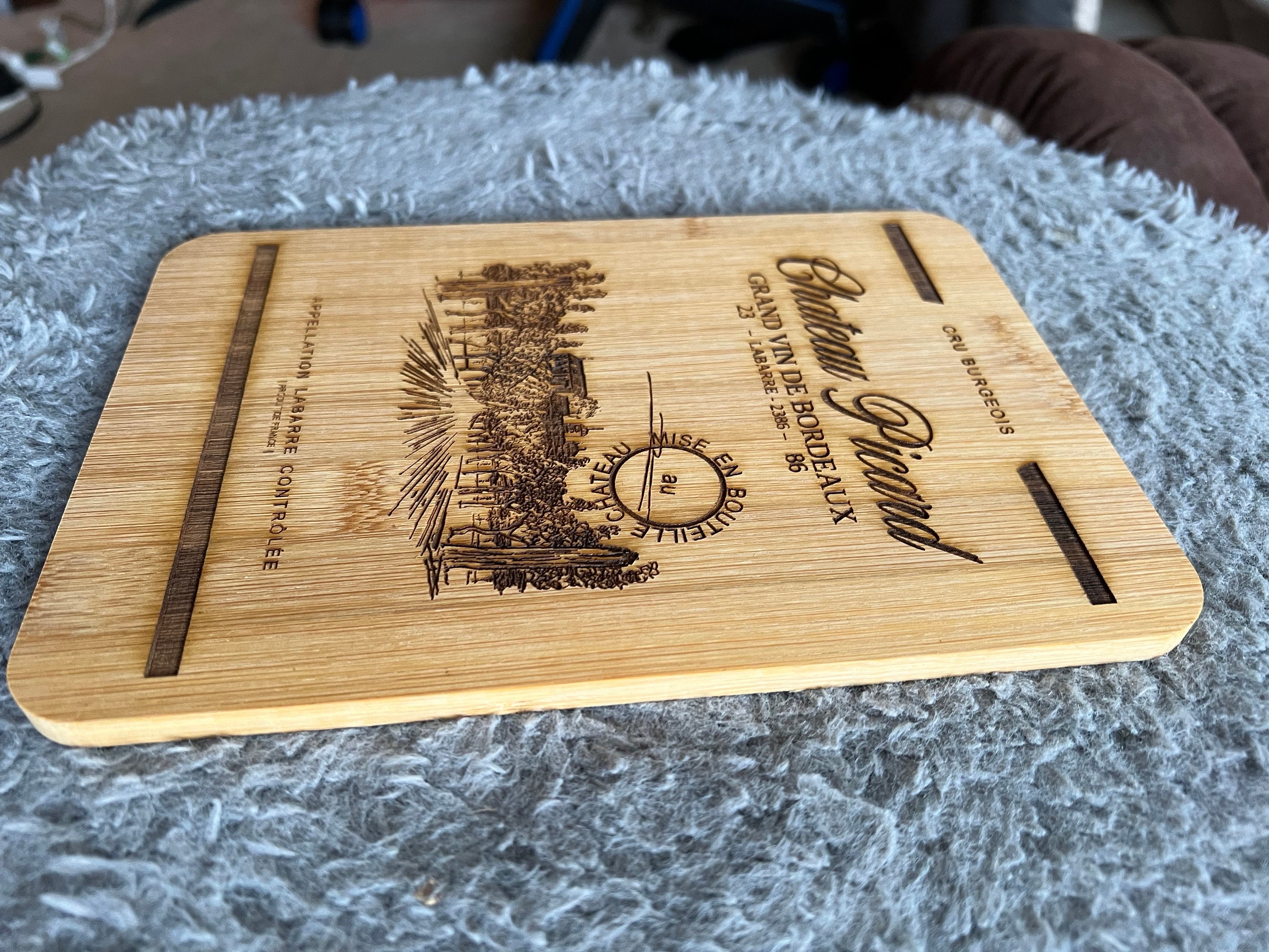 Mini Custom Laser Engraved Star Trek Inspired Chateu Picard Cutting ...