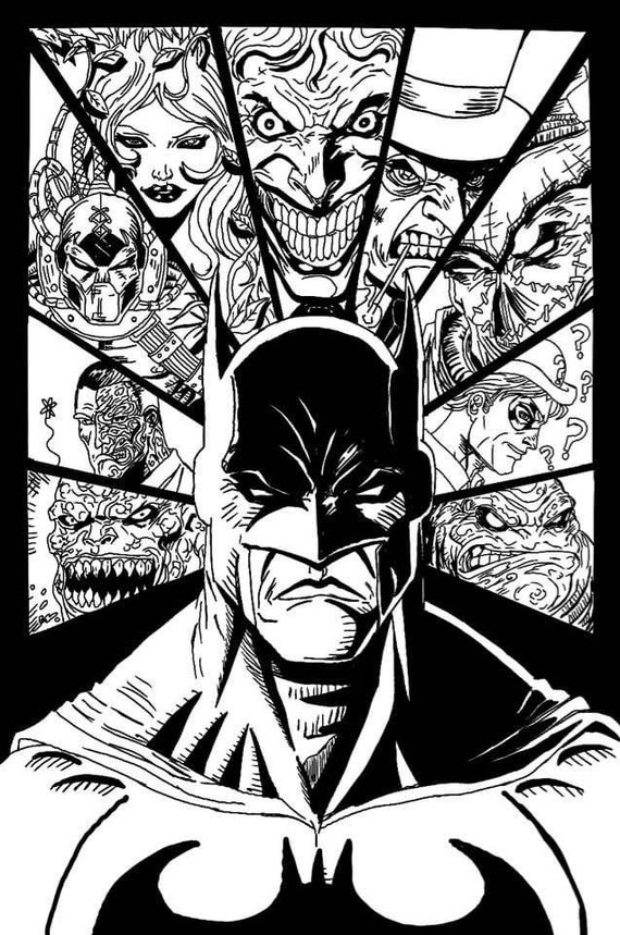 The Bat and His Villains - Etsy