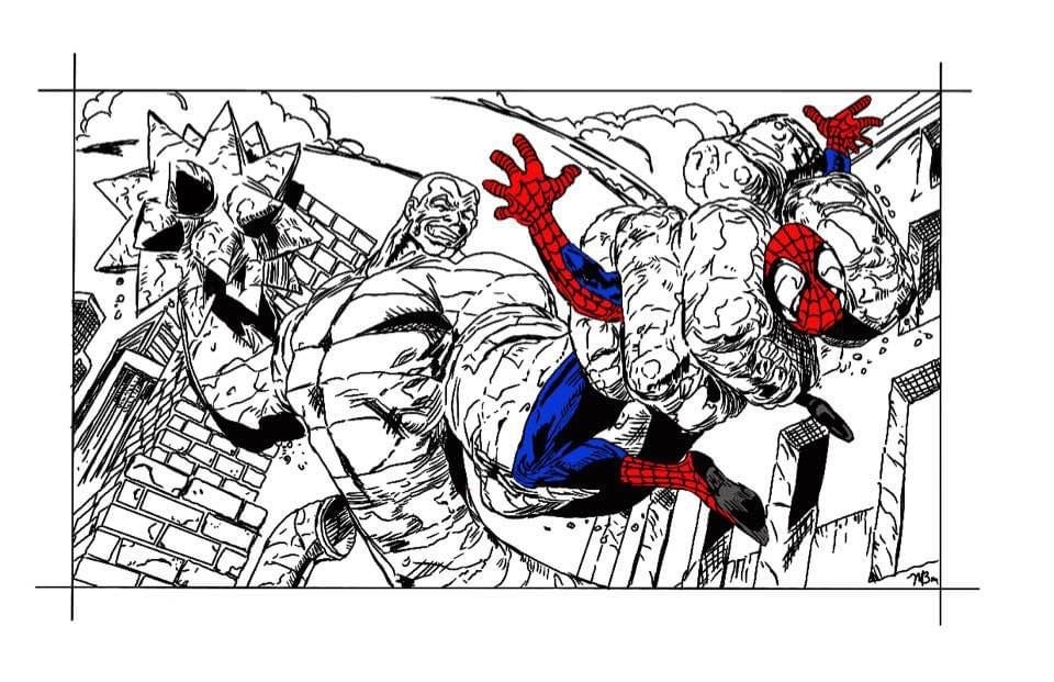 Spiderman Vs Sandman Coloring Pages