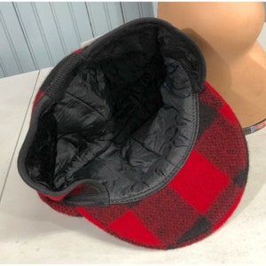 Vintage Scotch Hunting Red Plaid Wool Made USA Ear Flaps 6 3/4 ...