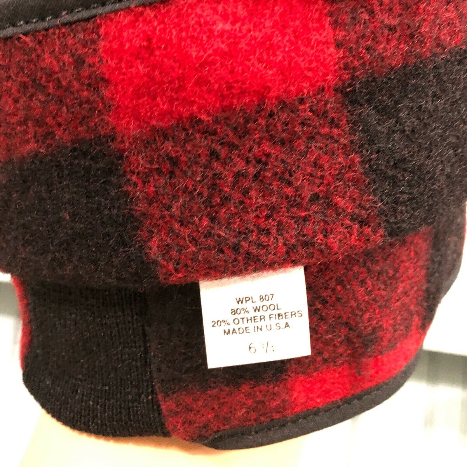 Vintage Scotch Hunting Red Plaid Wool Made USA Ear Flaps 6 3/4 ...