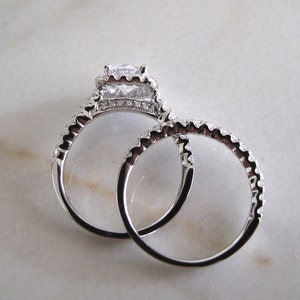 Amourjewellery Fine Handcrafted Engagement Ring Set Style RS0062-A/B ...