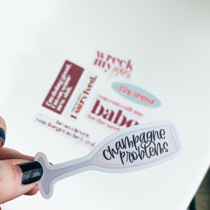 Champagne Problems Sticker Evermore Taylor Swift Swiftie - Etsy