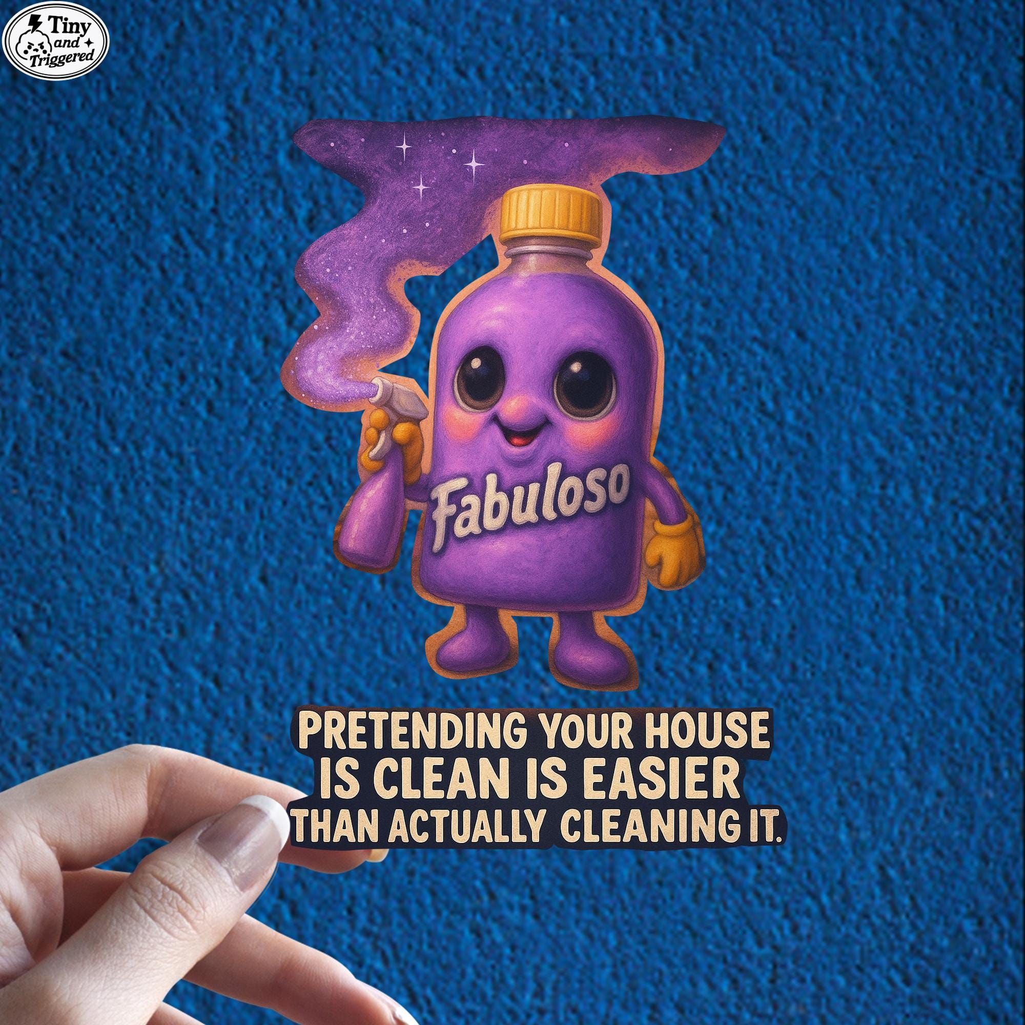 Fabuloso Cleaning Meme Sticker, Cleaner Bottle Meme Sticker, Pretending ...