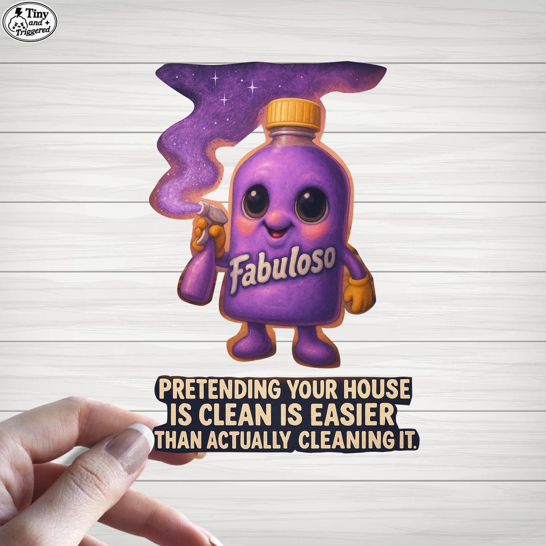 Fabuloso Cleaning Meme Sticker, Cleaner Bottle Meme Sticker, Pretending ...