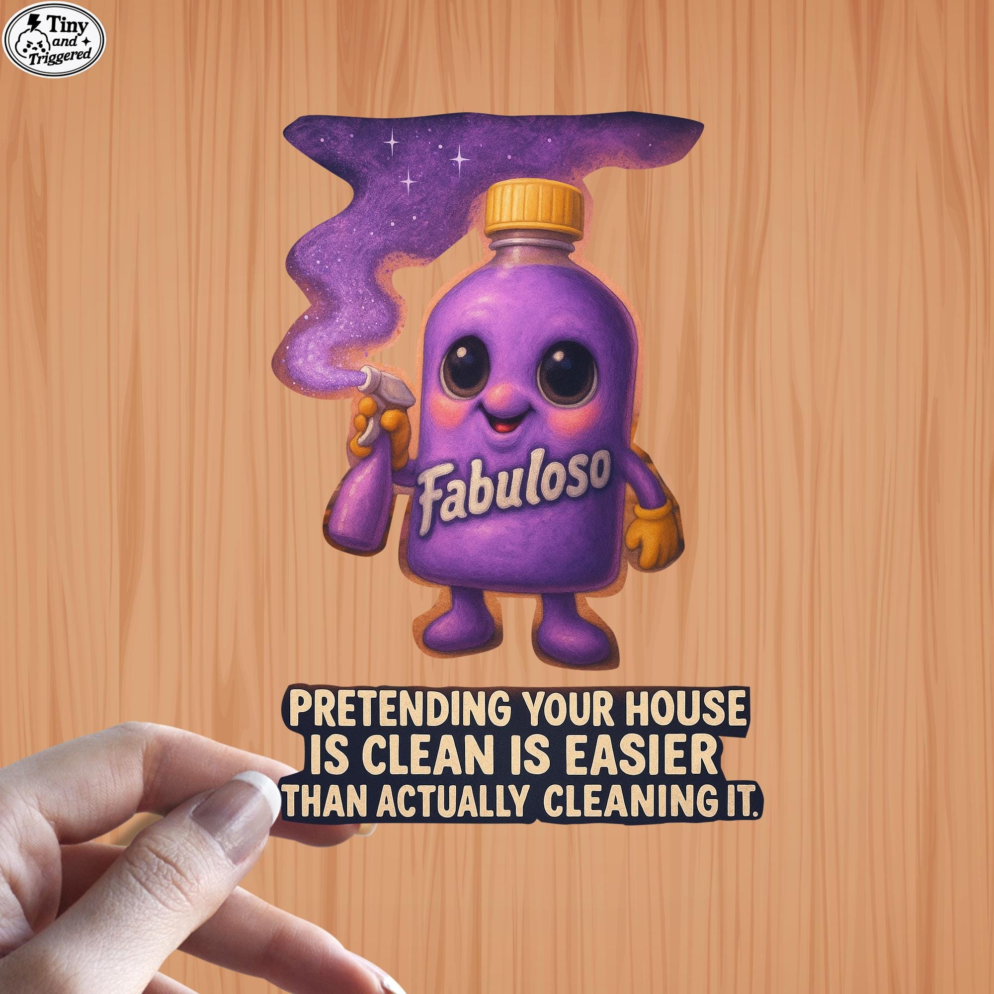 Fabuloso Cleaning Meme Sticker, Cleaner Bottle Meme Sticker, Pretending ...