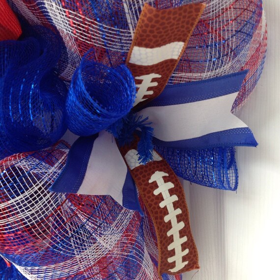 Custom Football Ribbon Wreath You Choose Team and Colors for High ...