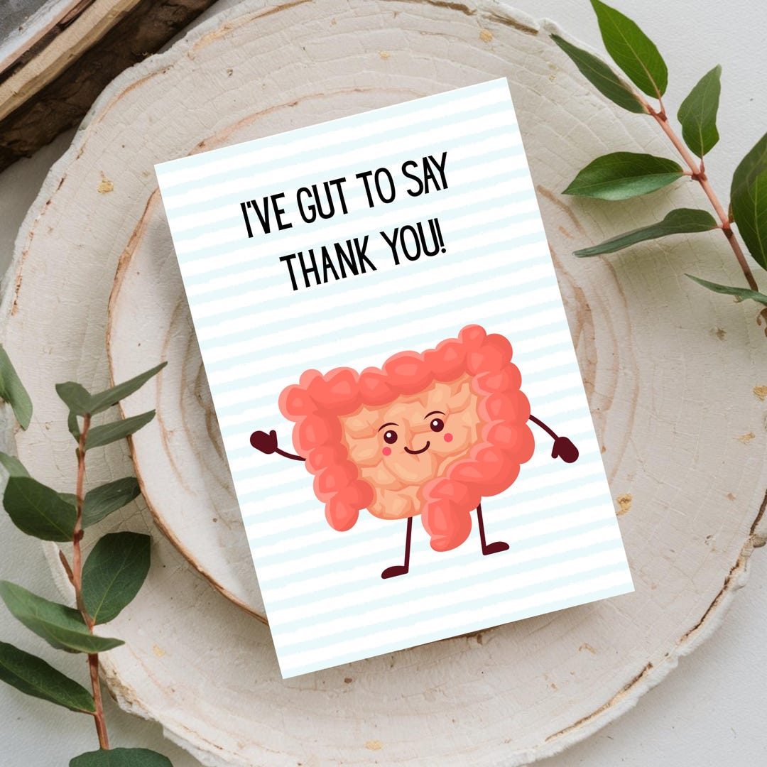 I've Gut to Say Thank You - Thank You Greeting Card, Printable DIGITAL ...