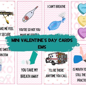 Funny EMS Valentine's Day Cards: EMT Paramedic Gift (digital Download ...