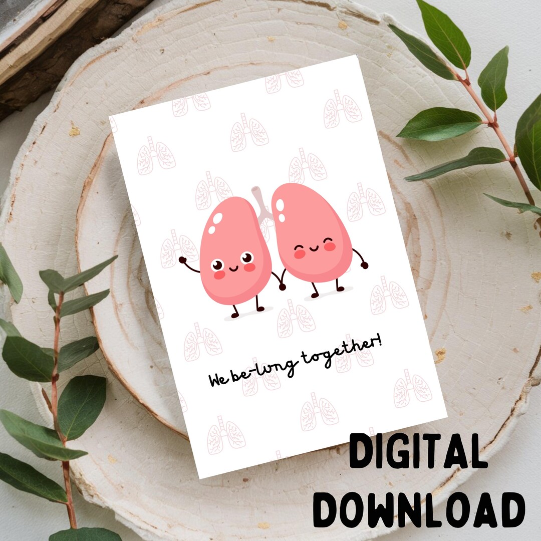 We Be-lung Together - Nurse / Medical Romance Greeting Card, Printable ...