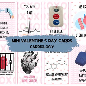 Funny, Cute Cardiology Valentine Cards - 16 Pack of Cardiology ...