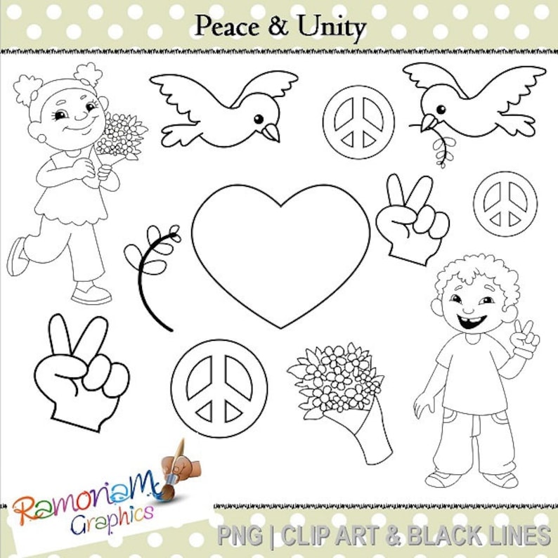Peace and Unity Clip Art - Etsy