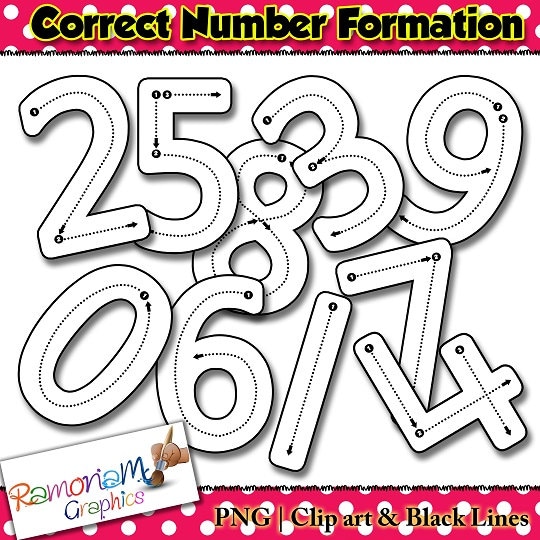 Numbers Clip Art Black And White