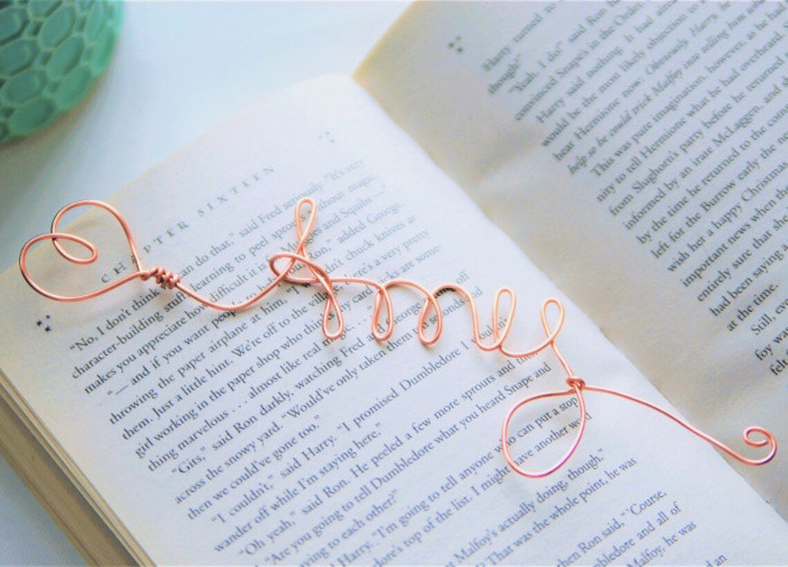 Personalized Wire Name Bookmark Name Bookmark Wire | Etsy