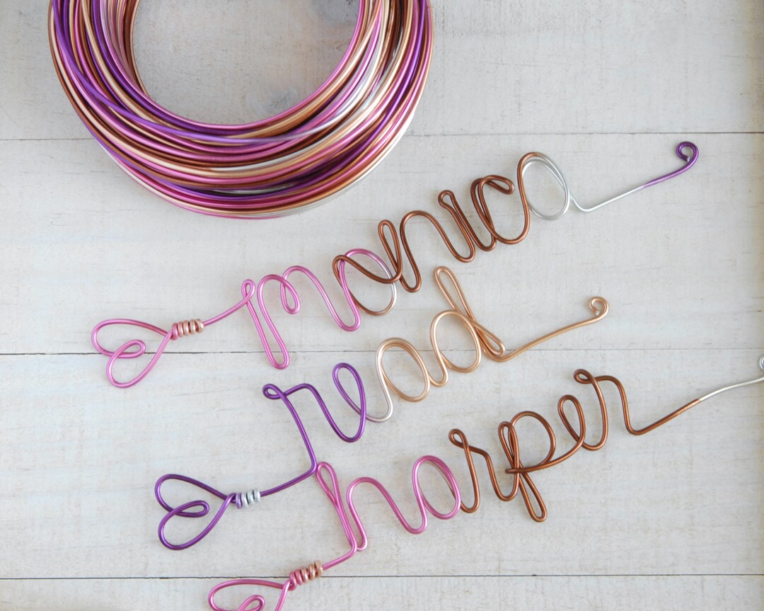 Personalized Wire Name Bookmark - Name Bookmark - Wire Bookmark ...