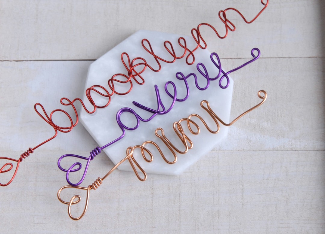 Personalized Wire Name Bookmark - Name Bookmark - Wire Bookmark ...