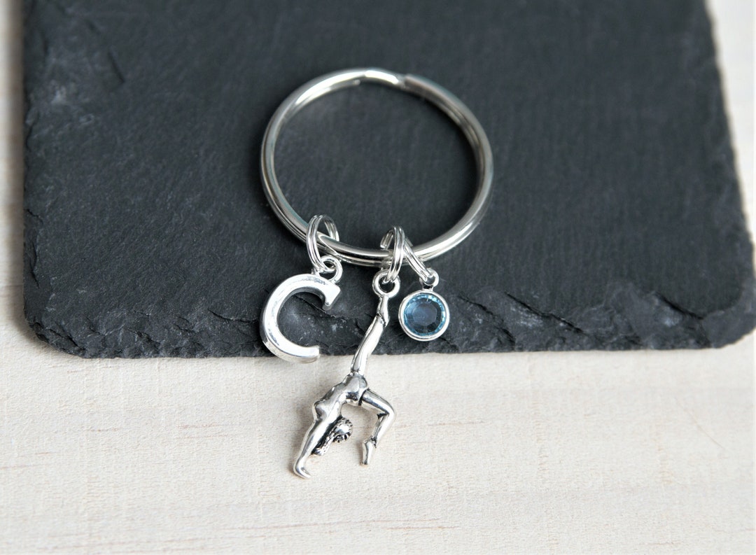 Gymnast Keychain Gymnastics Coach Gift Girls Gymnast Charm Personalized ...