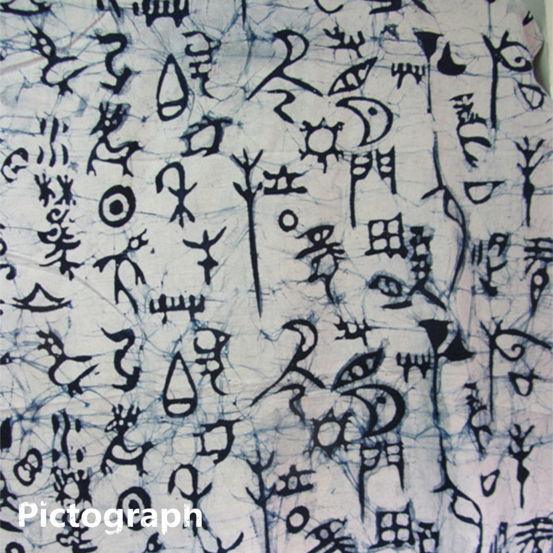 Unique Pictograph Ice Lines Texture - Chinese Handmade Batik Cotton ...