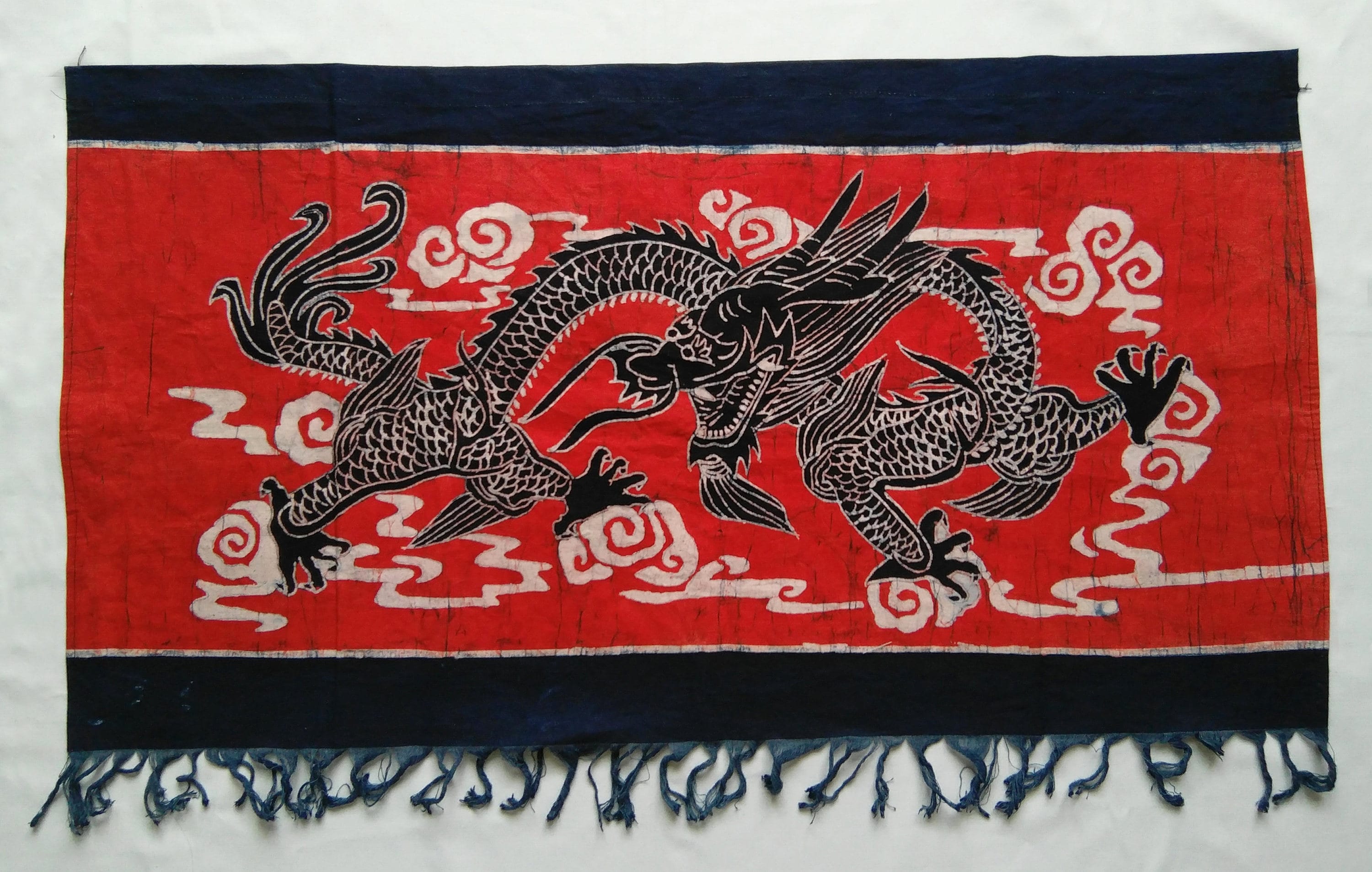 Chinese Dragon/loong Chinese Ethnic Batik Painting Banner Tapestry Wall ...