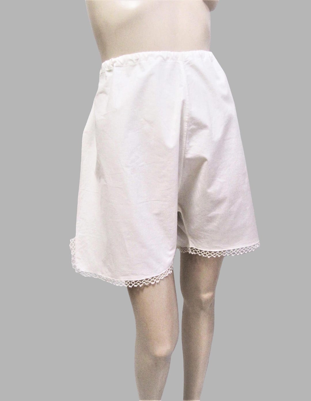 Edwardian Era White Lawn Cotton Lady's Bloomers With Lace Tatting Trim ...