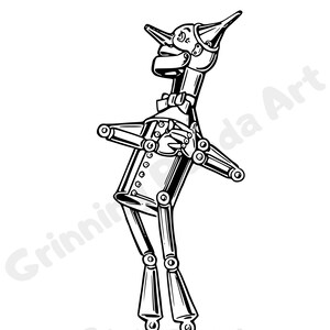 The Tin Man Printable Coloring Pages 3 DIGITAL DOWNLOAD - Etsy