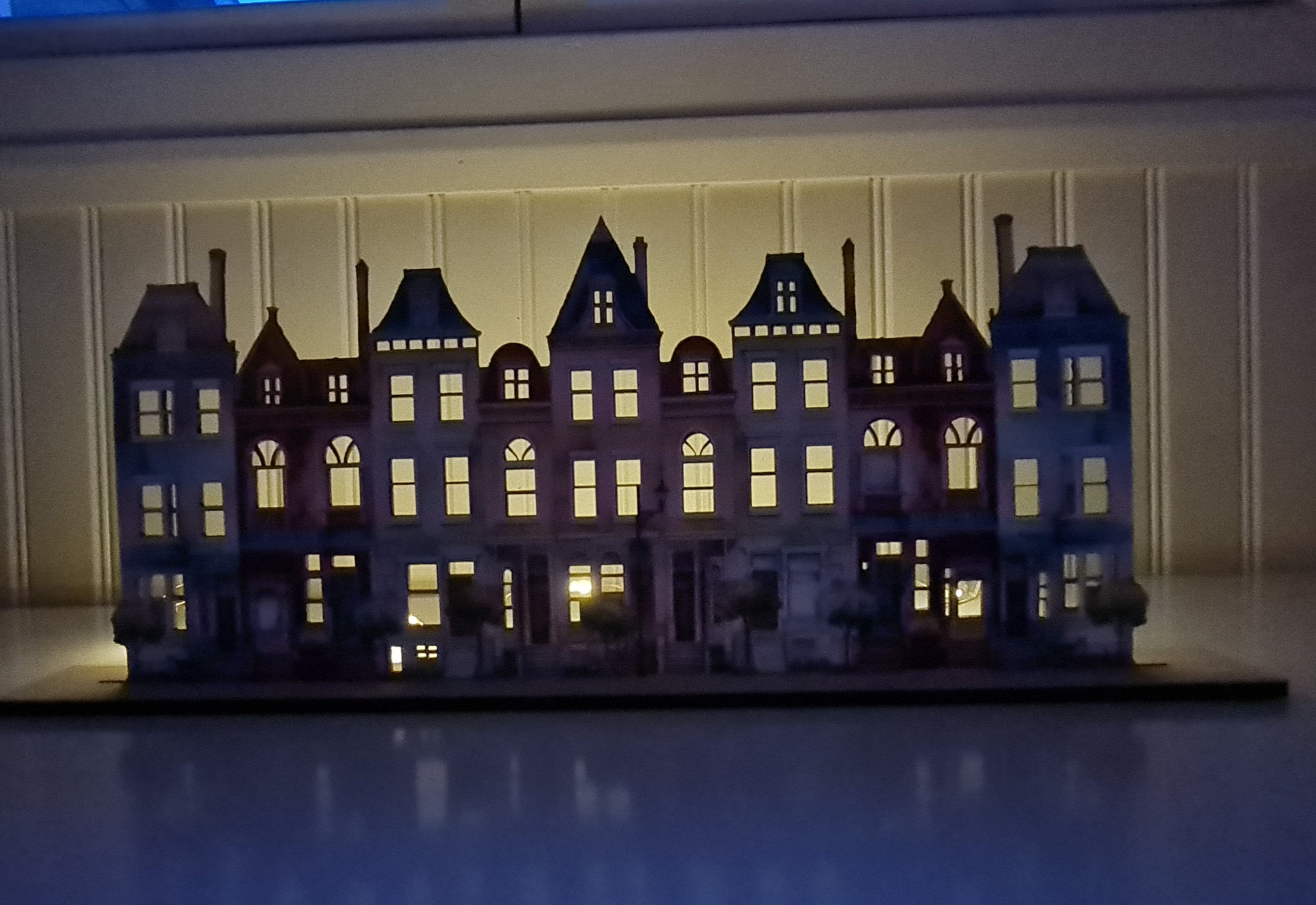 Handcrafted Laser-cut Mini Village Scene With Colourful Town Houses - Etsy