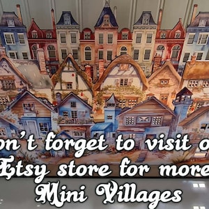 Handcrafted Laser-cut Mini Village Scene With Colourful Town Houses - Etsy