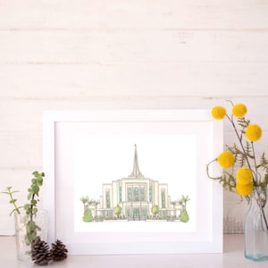 Gilbert, Arizona LDS Temple (ink Sketch and Water Color) DIGITAL ...