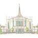 Gilbert, Arizona LDS Temple (ink Sketch and Water Color) DIGITAL ...