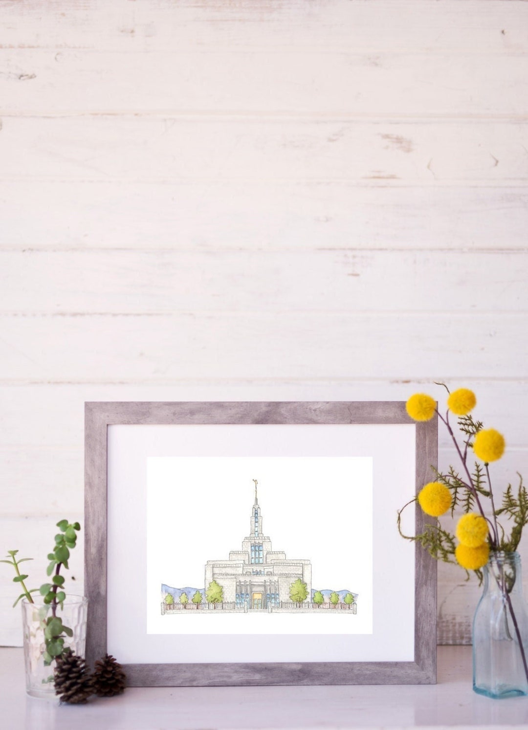 Draper, Utah Temple Drawing and Watercolor Painting DIGITAL DOWNLOAD - Etsy