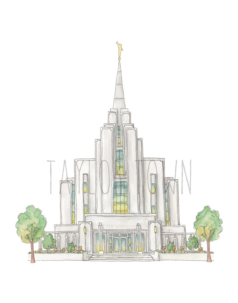 Rexburg, Idaho LDS Water Color Temple - Etsy