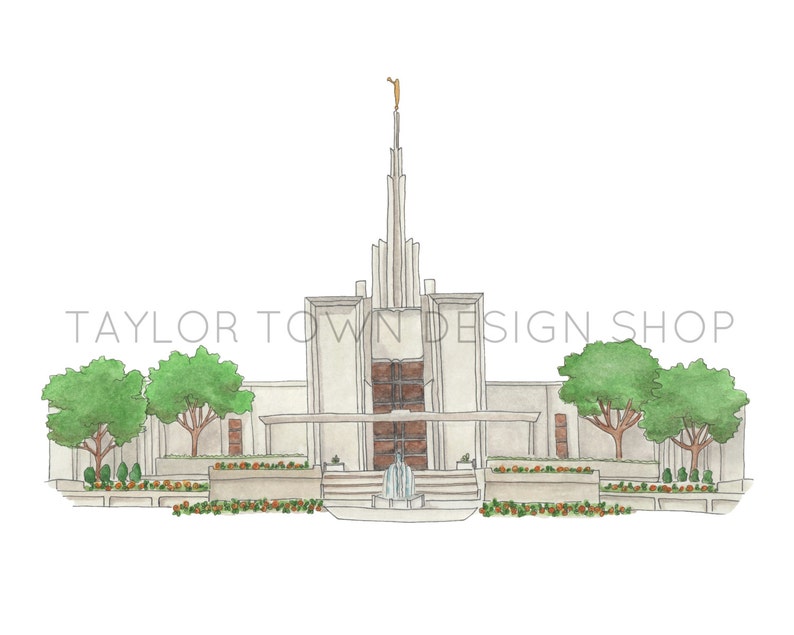 Denver, Colorado Watercolor Temple Print DIGITAL DOWNLOAD - Etsy
