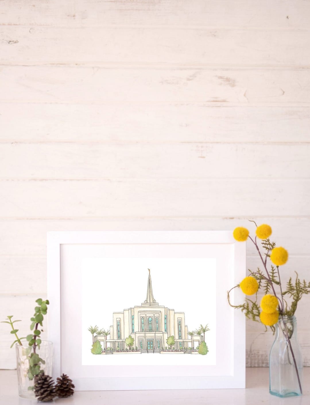 Gilbert, Arizona LDS Temple (ink Sketch and Water Color) DIGITAL ...