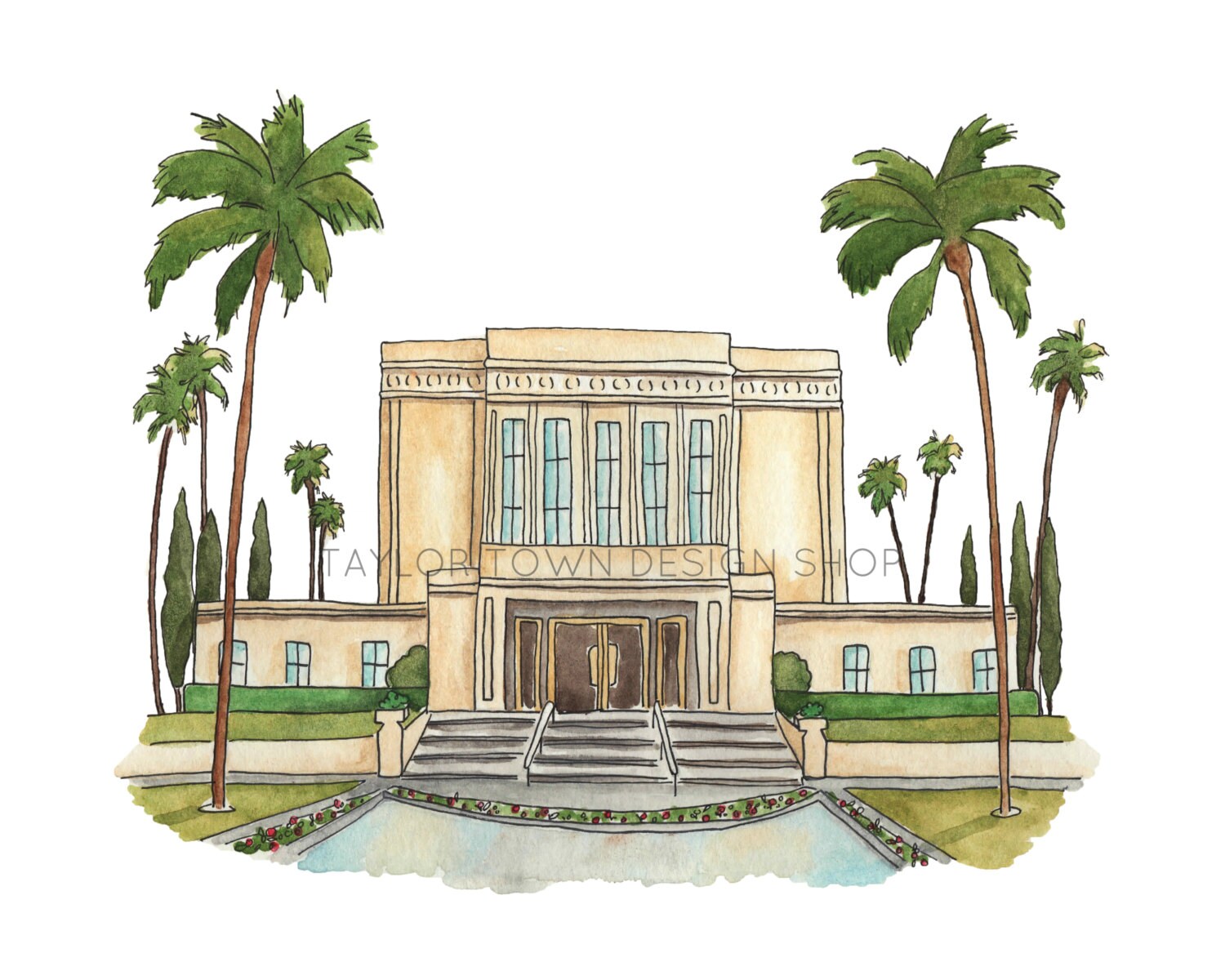 Mesa, Arizona Temple Water Color Print DIGITAL DOWNLOAD - Etsy