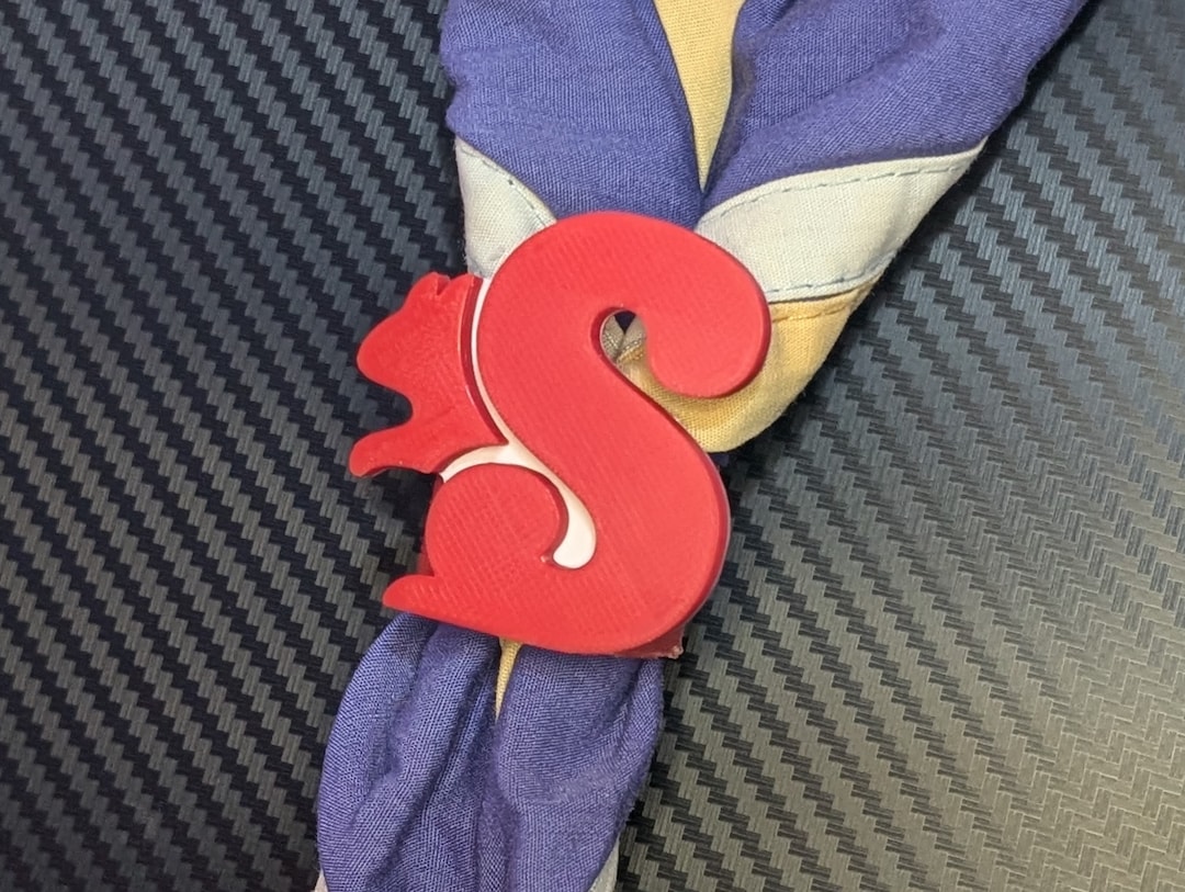 Squirrels Woggle | 3D Printed Necker Slide | Squirrels Beavers Cubs ...