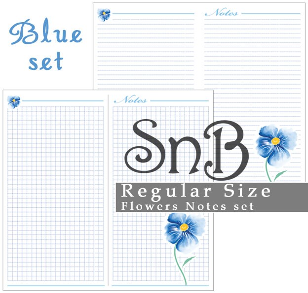 Snb RG Flower Notes Set Printable Color Notes Inserts - Etsy