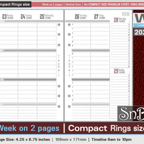 Snb Compact Smartplan Month on 2 Pages 2023 Printable - Etsy