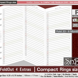 Snb Compact Foldout Calendars and Extras 2024 Printable Monthly Inserts ...