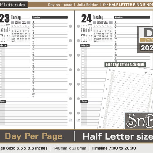 Snb Compact Typo Edition Day on 2 Pages 2022 / 2023 - Etsy