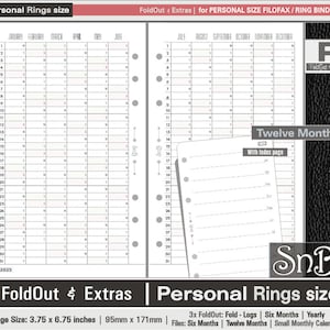 Snb Personal Rings - Foldout Calendars and Extras - 2025 / 2026 ...