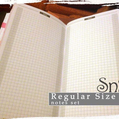 Snb RG Notes Set Printable Inserts for Traveler's | Etsy